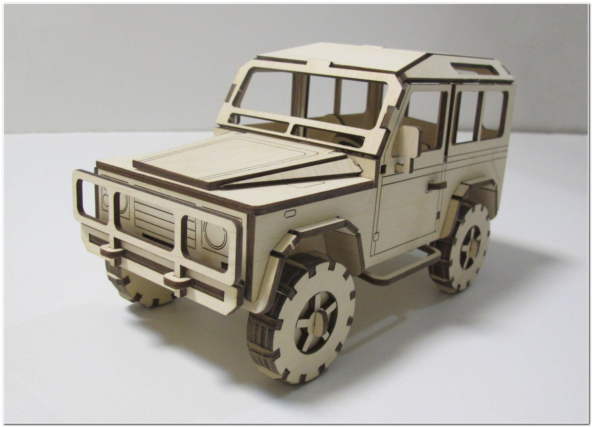 Land Rover Defender Laser Cut Wooden 3D Puzzle Toy, Digital File, Laser ...