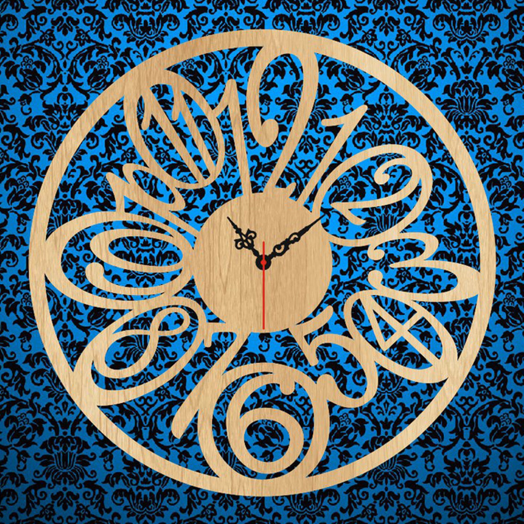 Decorative Wall Clock.laser Cut Files SVG, DXF, CDR, Vector Plans ...