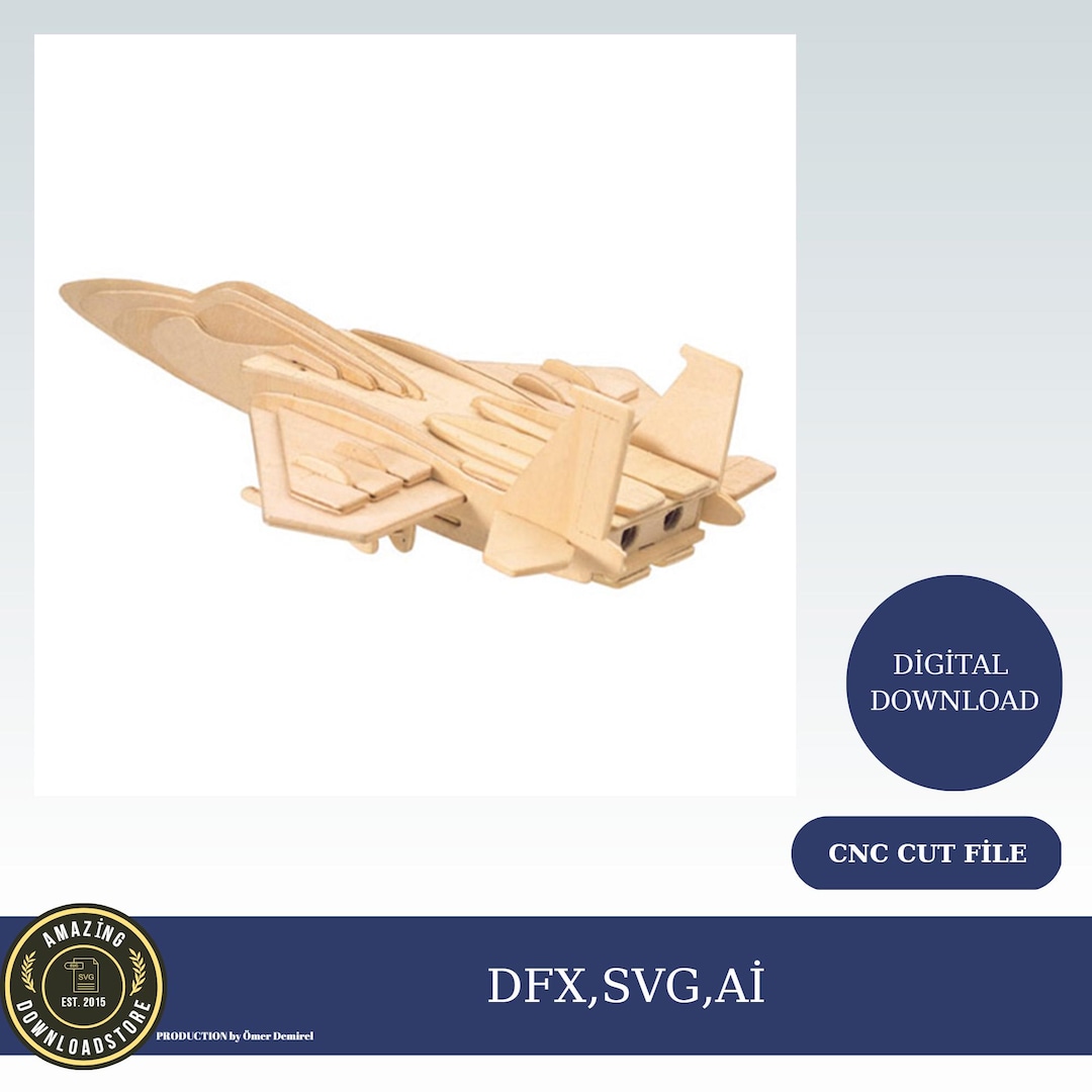 Laser Cut F15 War Plane. Plane Laser Cut Templates. File for Cnc. Ai ...