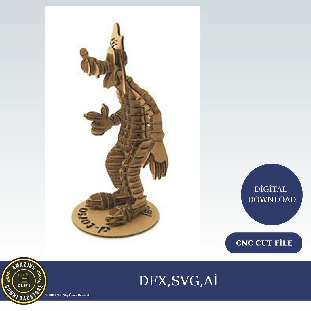 Goofy Model-3d Model Laser Instant Download Cut Dxf Cdr Svg Vector ...
