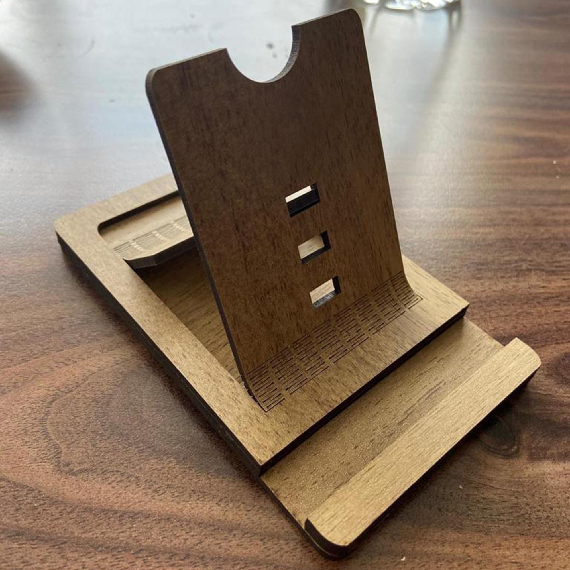 Laser Cut Phone Stand Svg Template Glowforge Phone Stand Svg Cricut ...