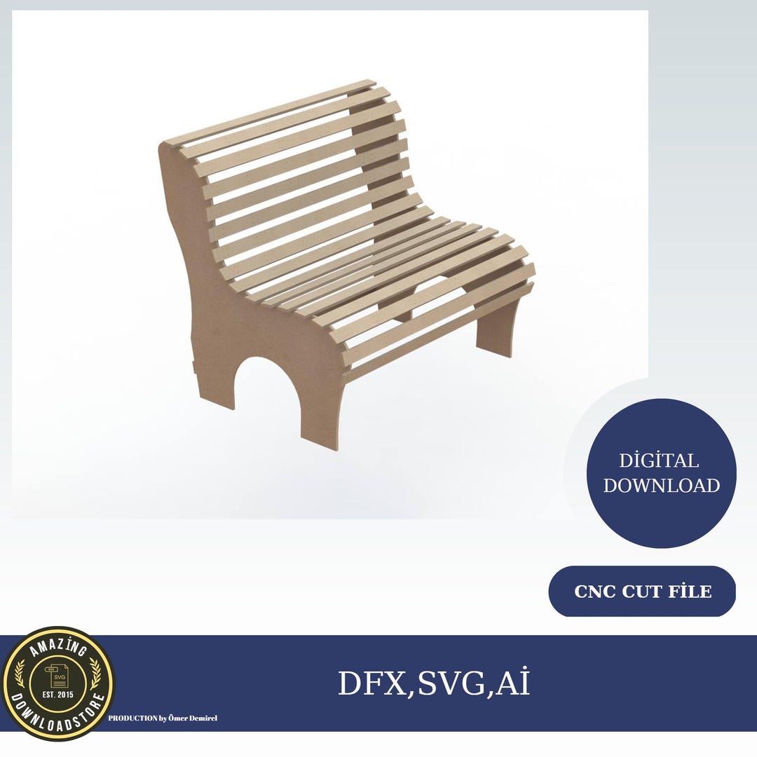 Park Bench Project Dxf File - Etsy