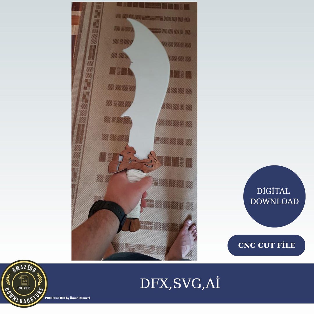 Engraved- Knife 3mm 3D Model Puzzle File 3D Svg Dxf Vector Cnc Files ...