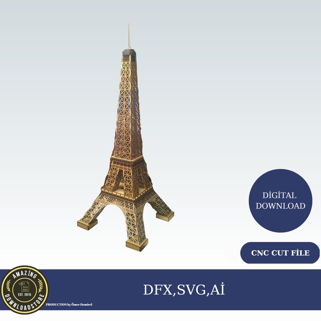 Tour Eiffel dxf tour eiffel, vecteur tour eiffel, DXF eiffel Svg tour ...