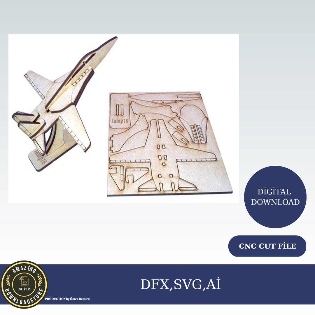 Laser Cut F16 War Plane. Plane Laser Cut Templatels. File for Cnc. Ai ...