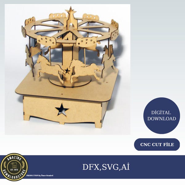 3d Carousel Svg - Etsy