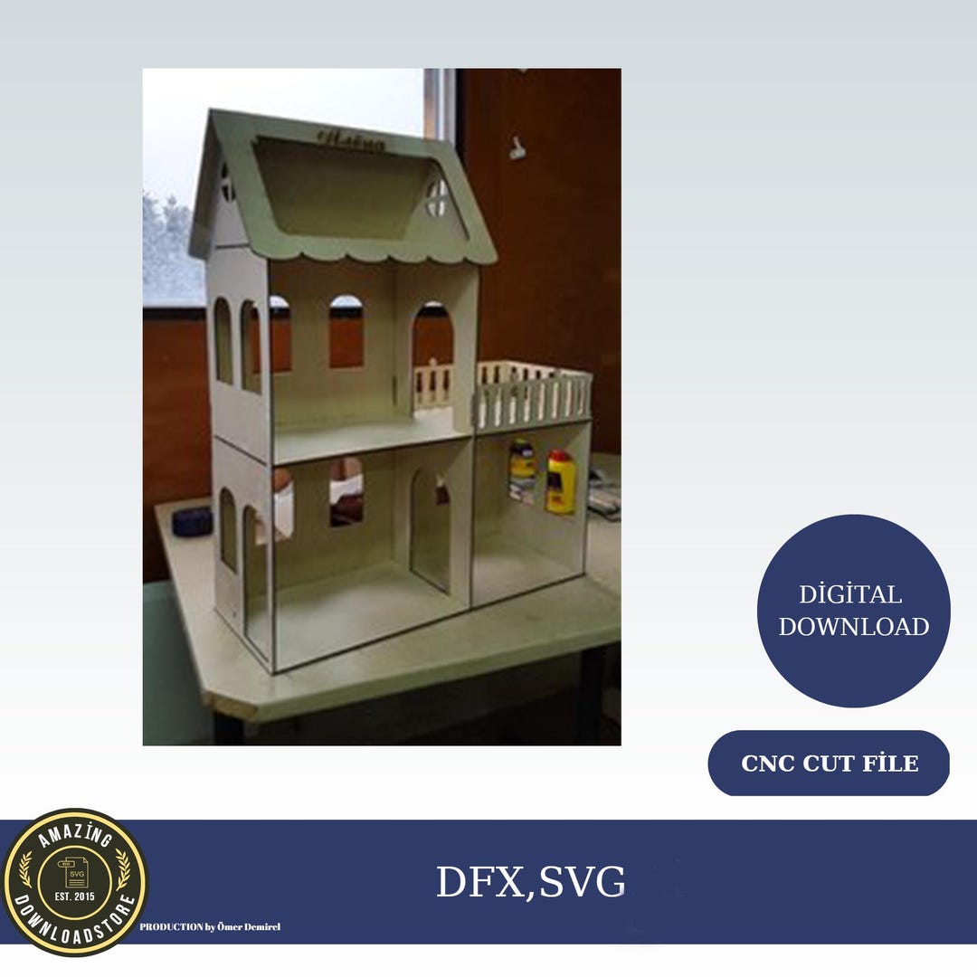 Laser Cut House. House Laser Cut Templates. File for Cnc. Ai, Cdr, Svg ...