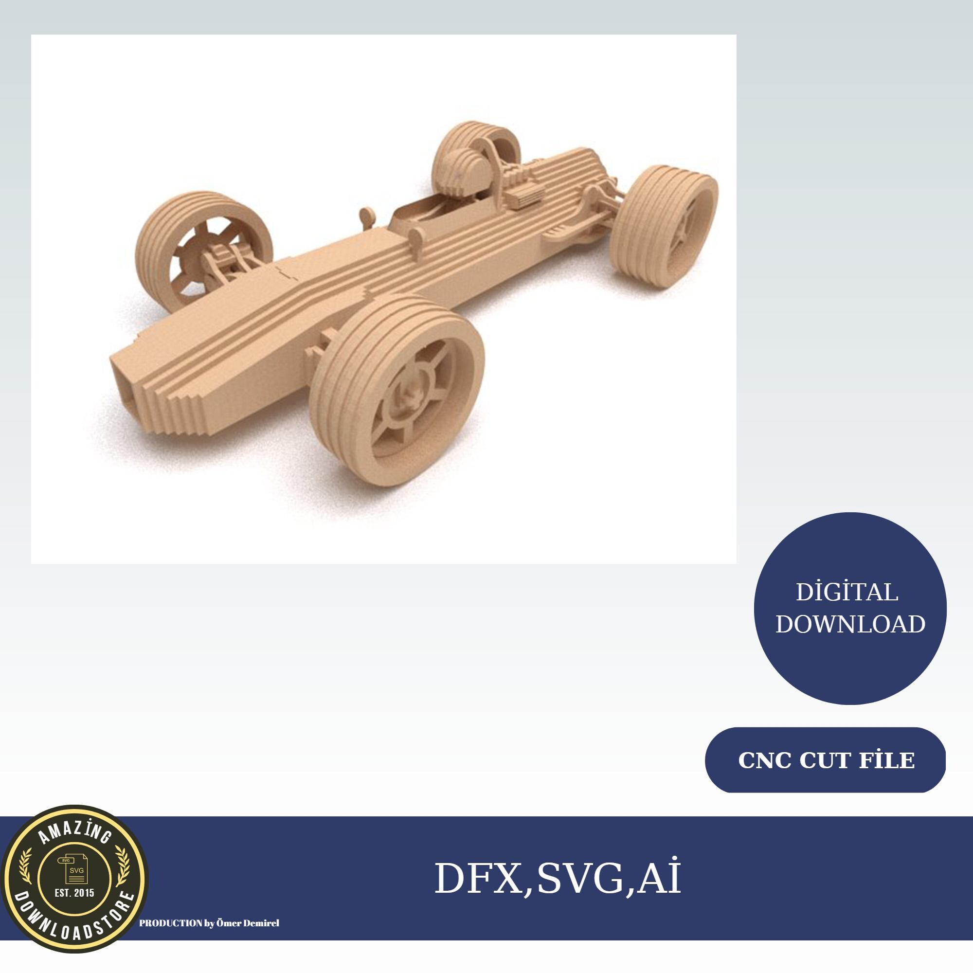 Laser Cut Woodenf1 Old 1960 Lotus 3D Puzzle Toy, Digital File, Laser ...