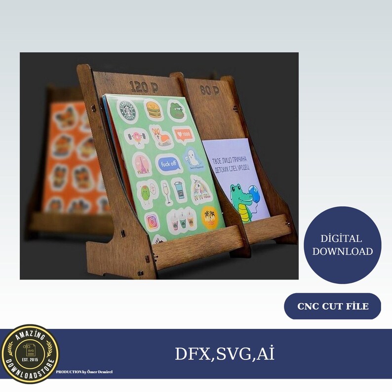 Retail Counter Display Stand Laser Cut Template 3 Sizes | Craft Booth ...