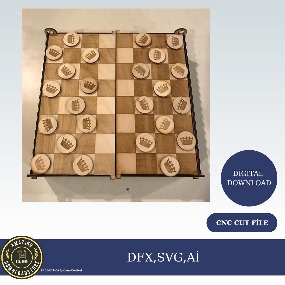 Wooden Chess Pieces Laser Cut File Glowforge Project Handmade Chess Set ...