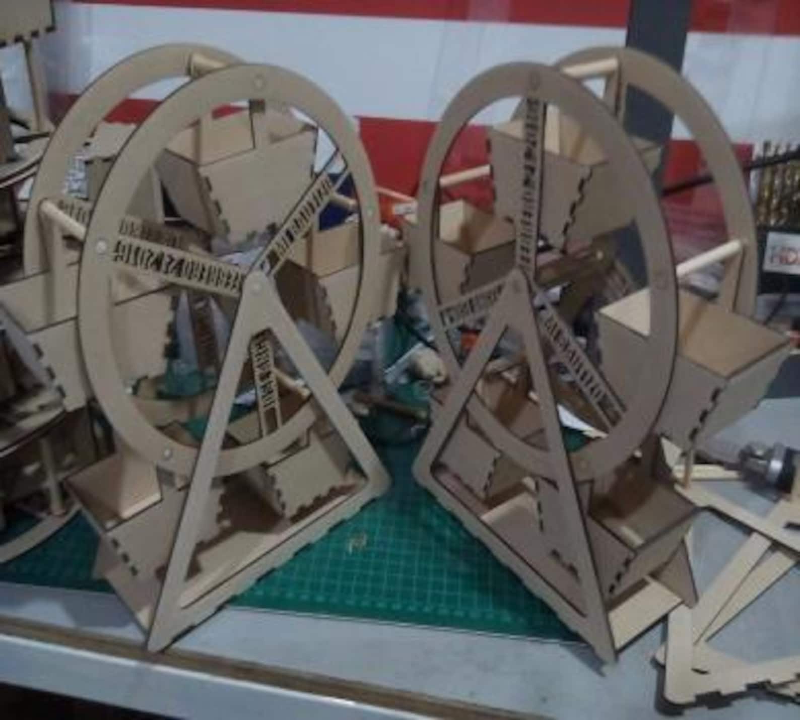 Laser Cut Ferris Wheel Box Model CDR DXF SVG Pdf Ai Vector Files - Etsy