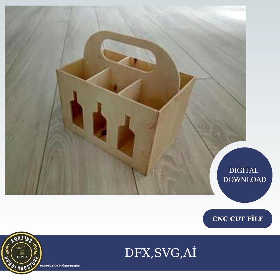 Personalised Beer Box Drink Holder Gift for Dad, Wooden Beer Box, Beer ...