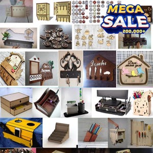 Mega Pack Laser Cut 200k Dxf Files 3D 2D Mega Bundle SVG CNC Engraving ...