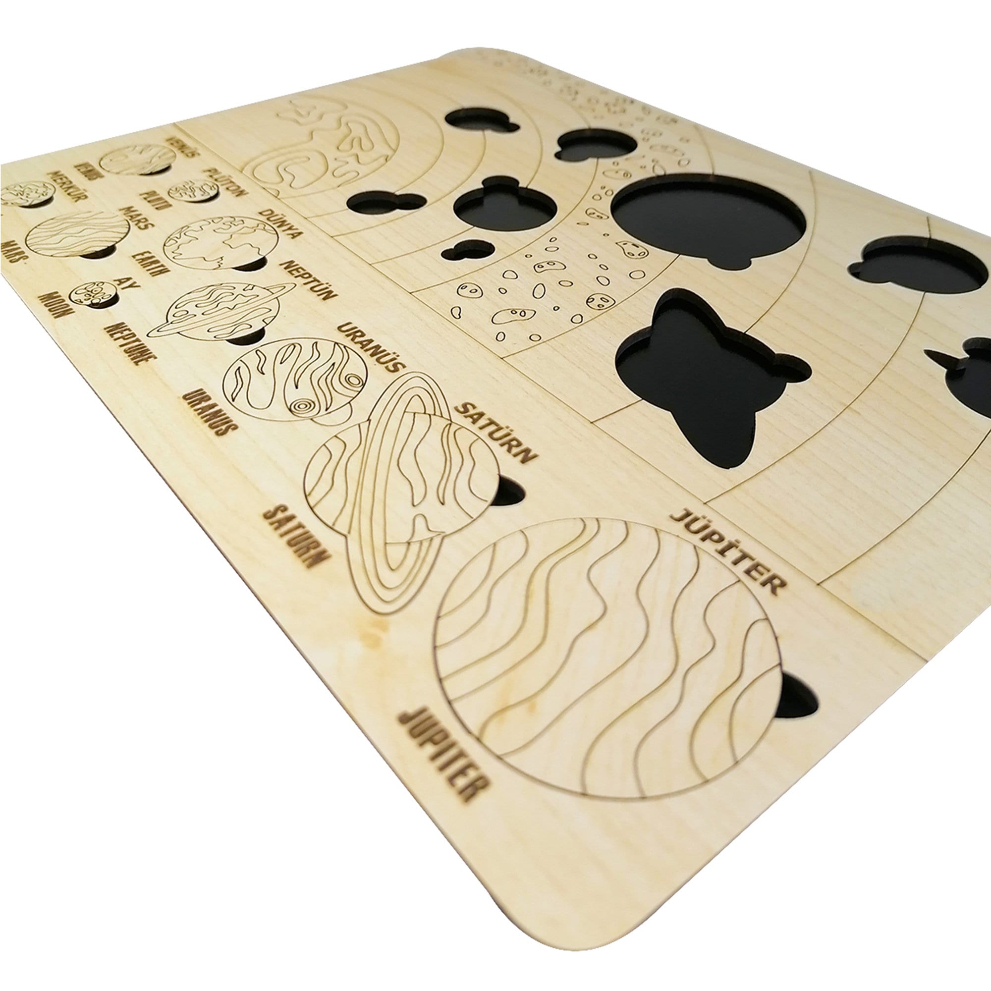 Solar System Wooden Jigsaw Toys Svg, Educational Puzzle Laser Cut Svg ...