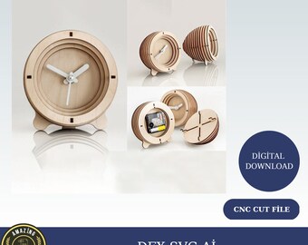 Decorative Wall Clock.laser Cut Files SVG DXF CDR Vector - Etsy