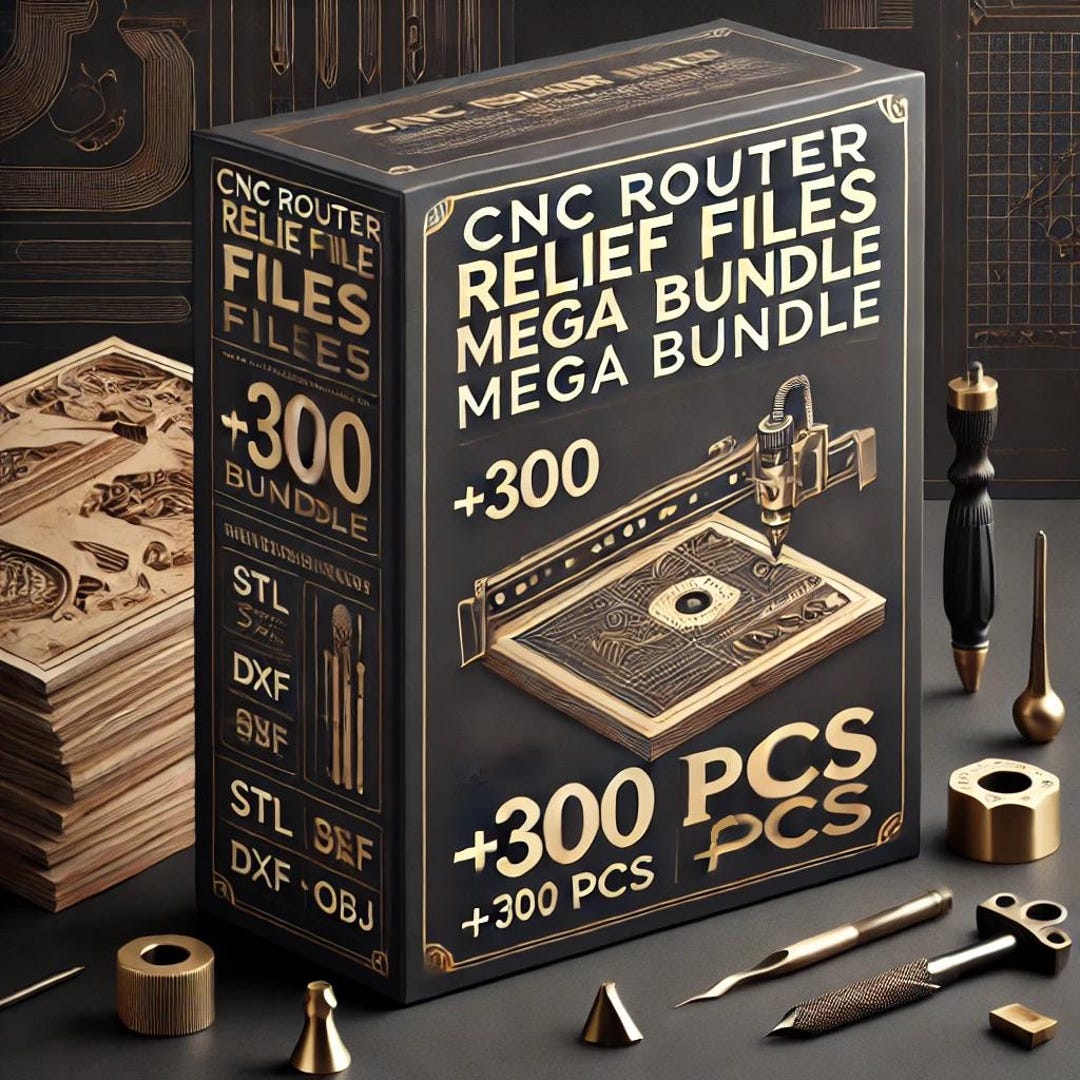 Cnc Router Relief Files Mega Bundle, +300 Pcs Wall Decor, Stl File for ...