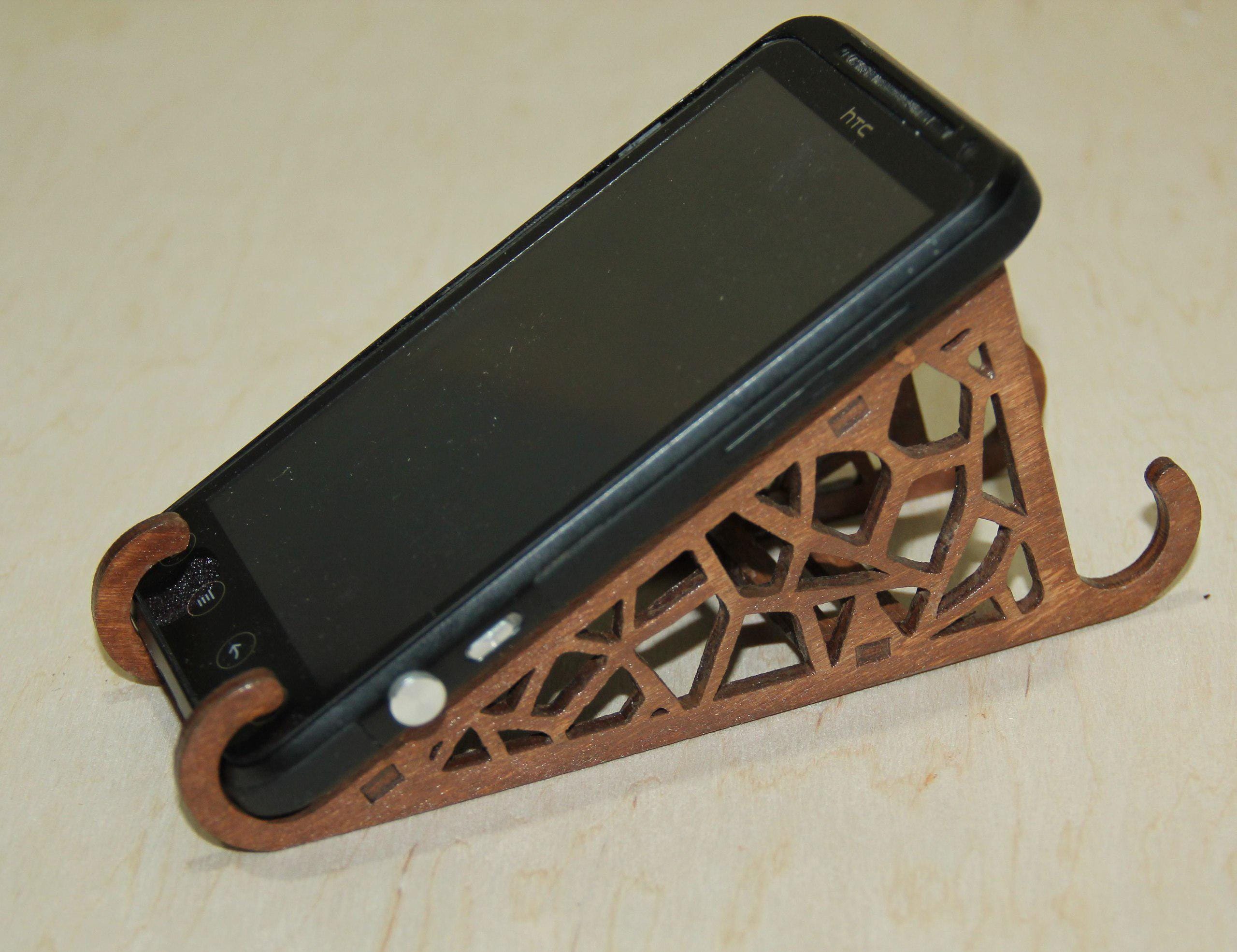 Laser Cut Phone Stand Svg Template Glowforge Phone Stand Svg Cricut ...