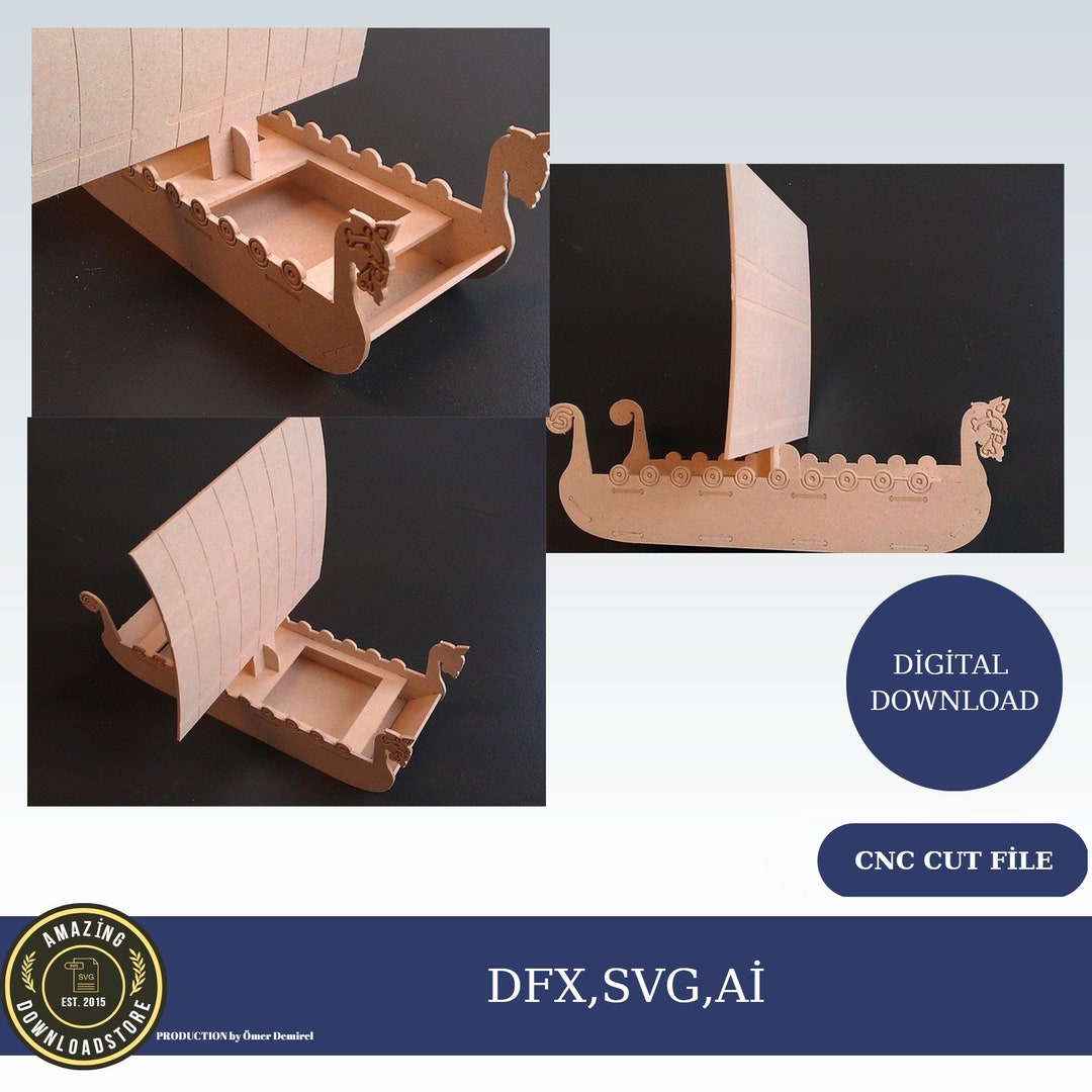 Ship Puzzle 3D Wooden Puzzle Drawing File for Cnc Laser Cutting cdr,svg ...