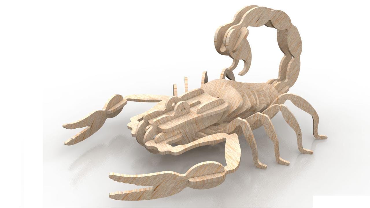 3D Scorpion Decor SVG DXF CDR Files- Layered Svg Files for Cricut ...