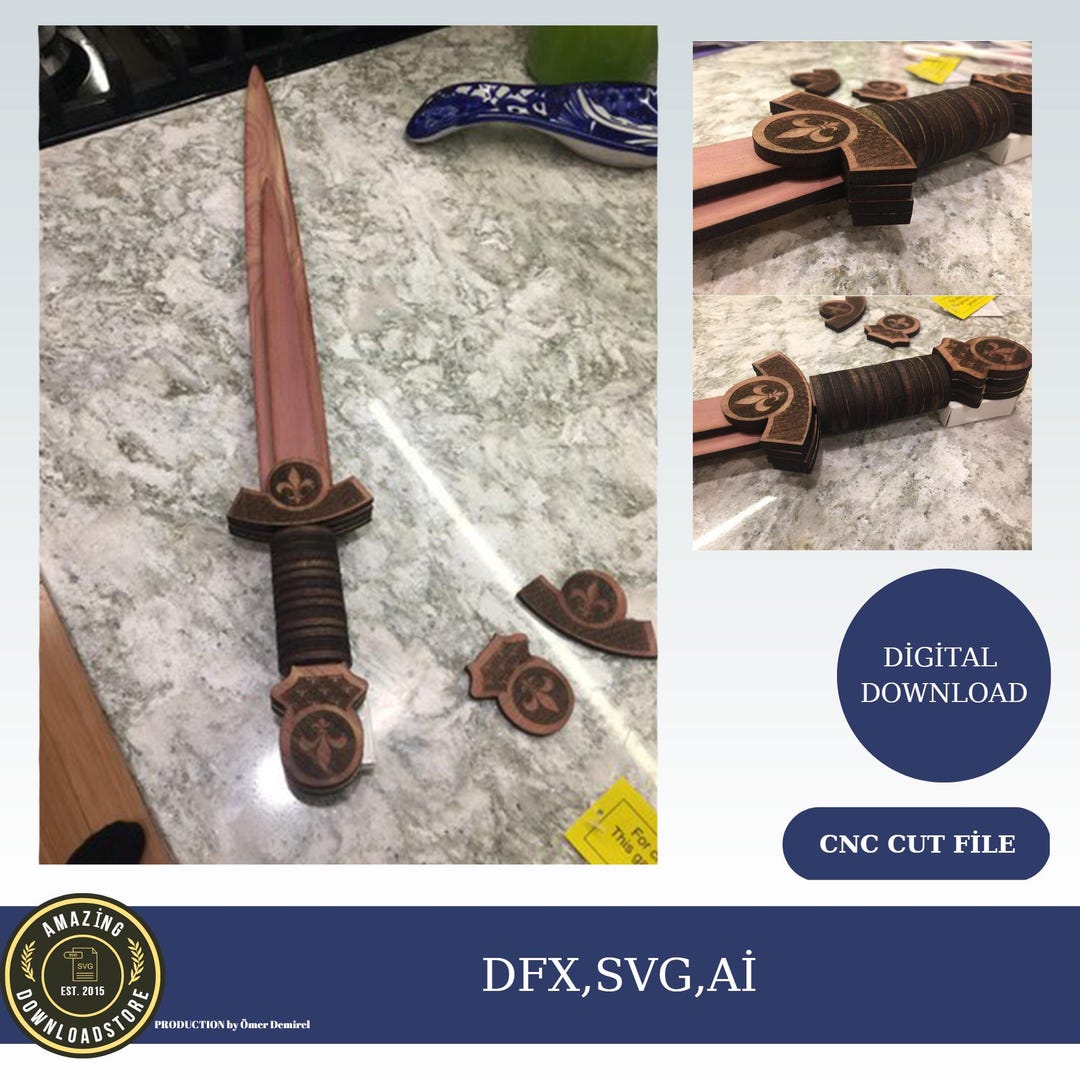 Dagger Dagger Sword - Laser Cutting File DXF-SVG - Etsy