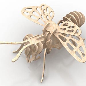 Wooden Bee Puzzle 3D Laser Cut Svg Dxf Laser Cut File SVG DXF, Vector ...