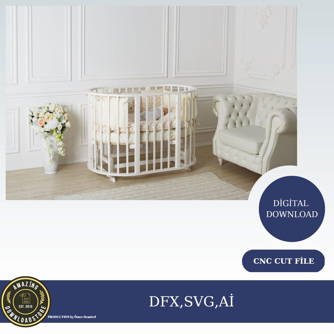 CRADLE, CNC Furniture Files for Kids, Designed to Cut With a Cnc Router ...