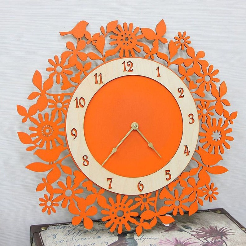 Decorative Wall Clock.laser Cut Files SVG DXF CDR Vector - Etsy