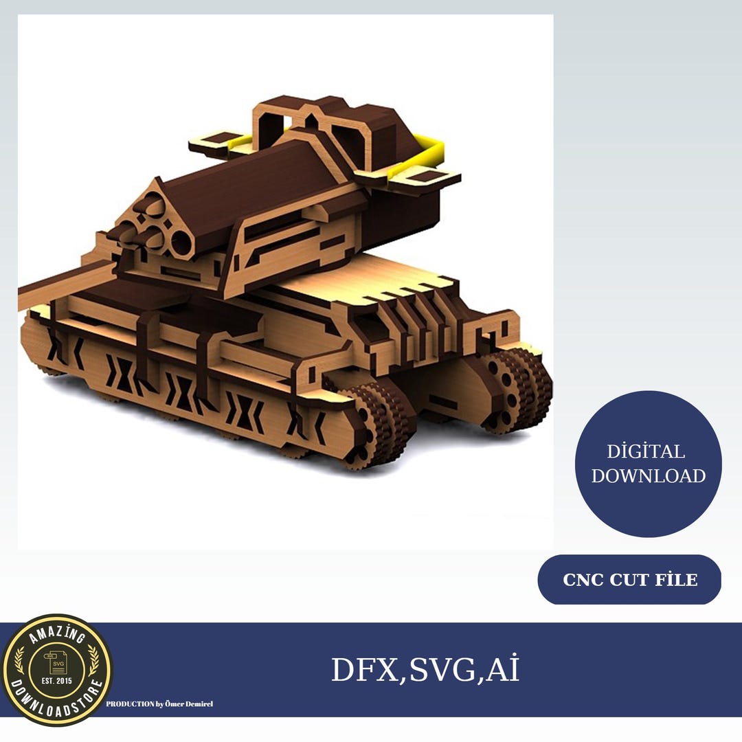 Zulunattle Tank 3D Wood Tank Kaymaan Cnc Design Vector Model Puzzle ...