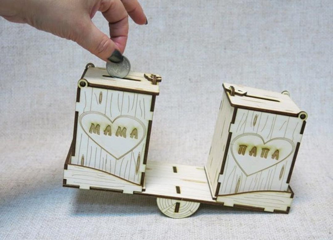 Piggy Bank Laser Cut, Vector Projects for CNC Router and Laser Cutting ...