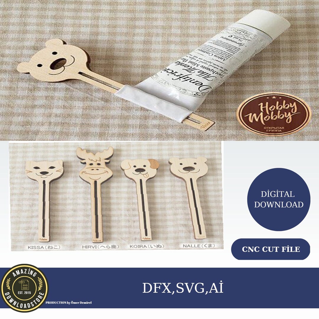 Laser Cut Toothpaste Tube Squeezer Dxf Vector Laser Cut Template ...