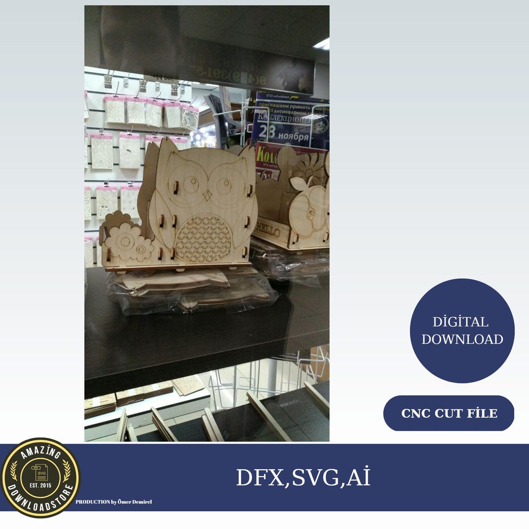 Organizer Owl Wooden Laser Cut, CNC Cutting, CNC Router, Vector Files ...