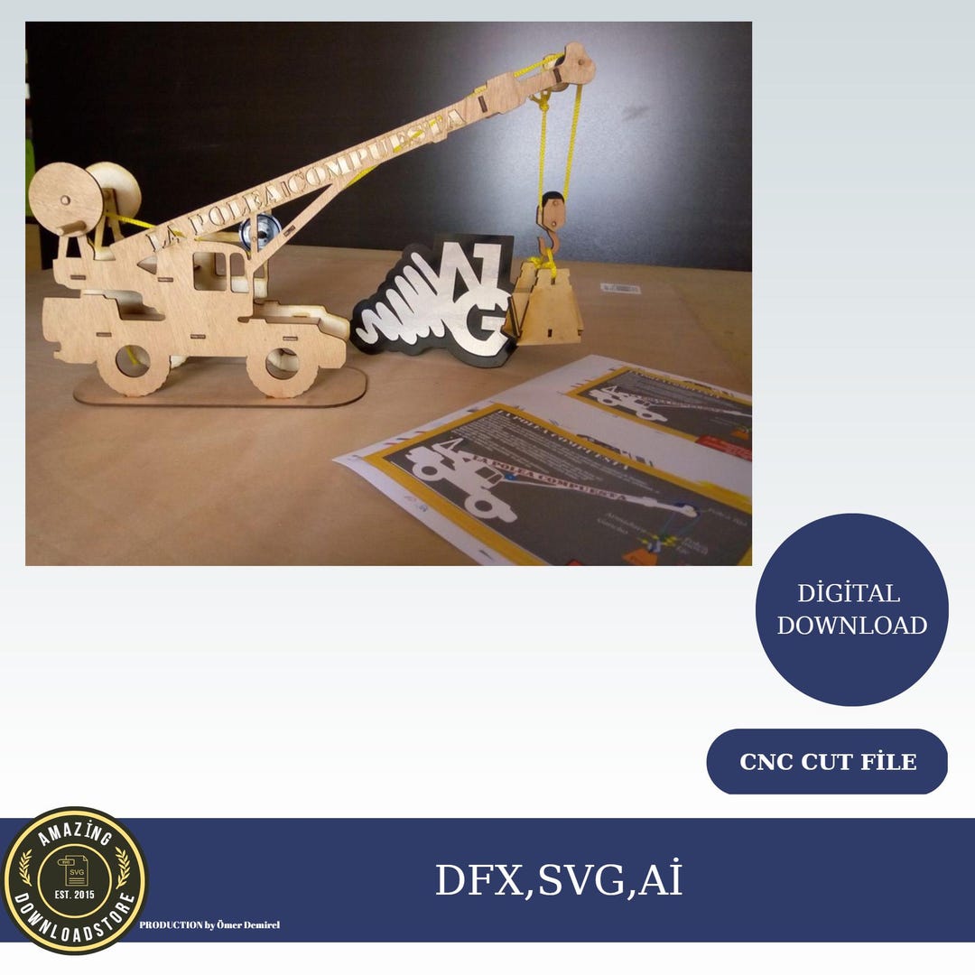 Laser Cut Crane 3D Puzzle CDR DXF SVG Pdf Ai Vector Files - Etsy