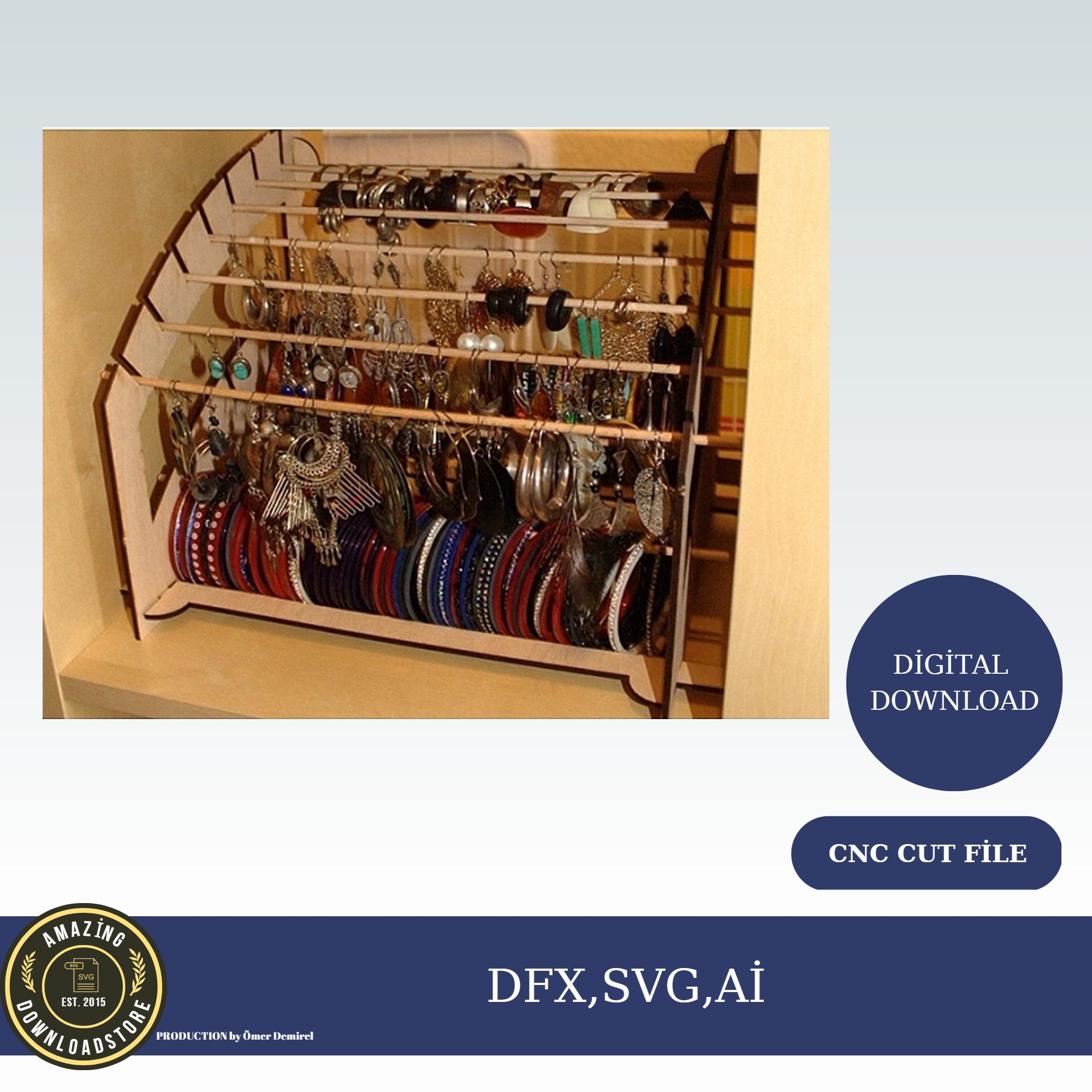 Jewelry Clasp Stand Laser Cut . Laser Cut Templates. File for Cnc. Ai ...