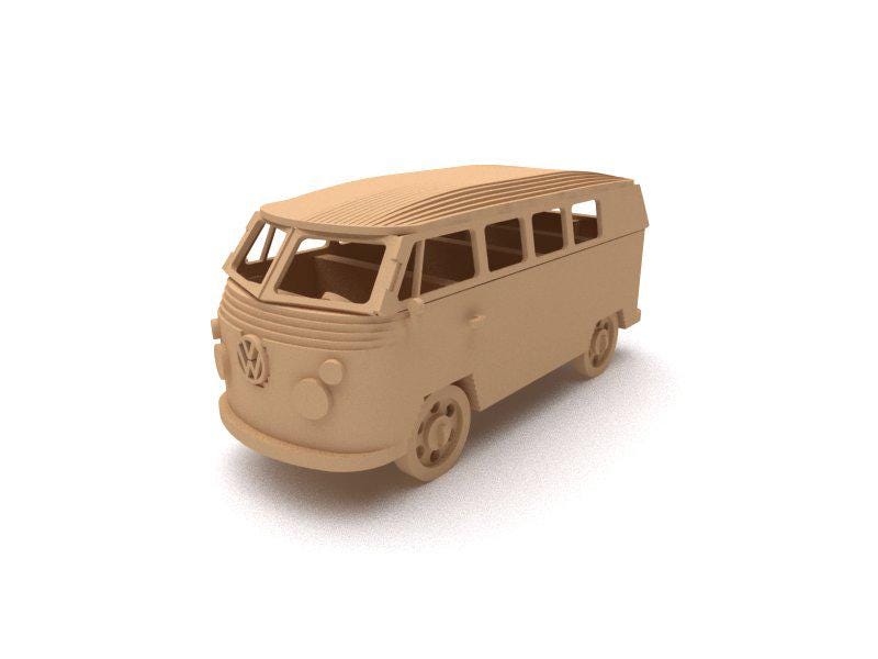 Bus Laser Cut Wooden 3D Puzzle Toy, Digital File, Laser Cutting, Laser ...