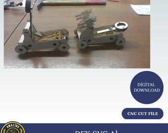 Catapult Laser Cut Files, Vector Cut Laser, Dxf Model, Catapult SVG ...