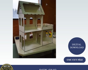 Laser Cut Wooden House Model CNC Laser Cdr Dxf Svg Ai File - Etsy