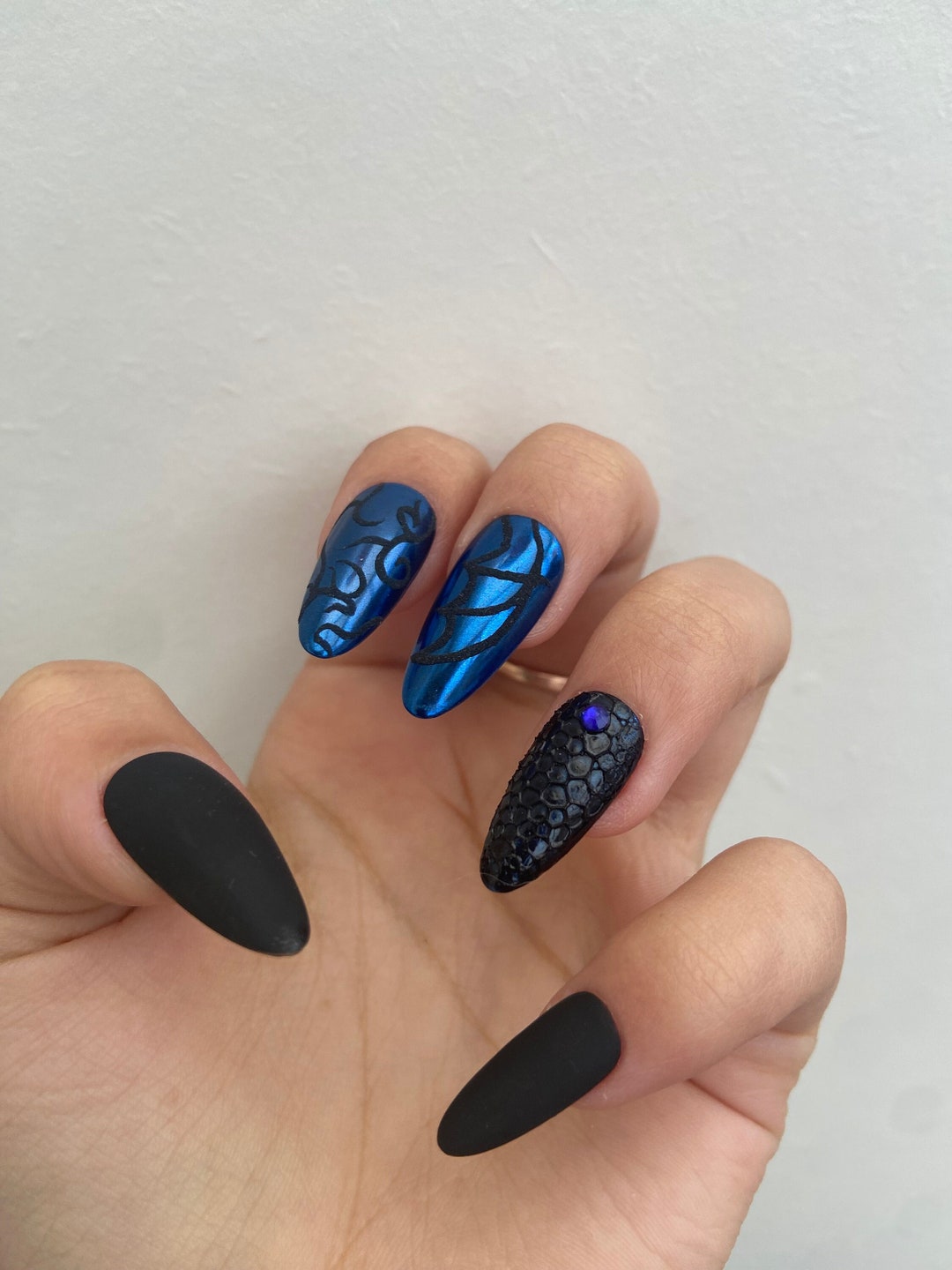 Azriel ACOTAR Nail Aesthetic 10 Press-on Nails faux Ongles With ...