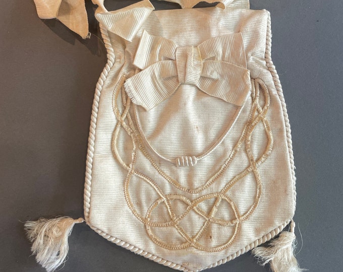 Antique Handmade French Silk Purse. Early 20th Century. First Communion ...