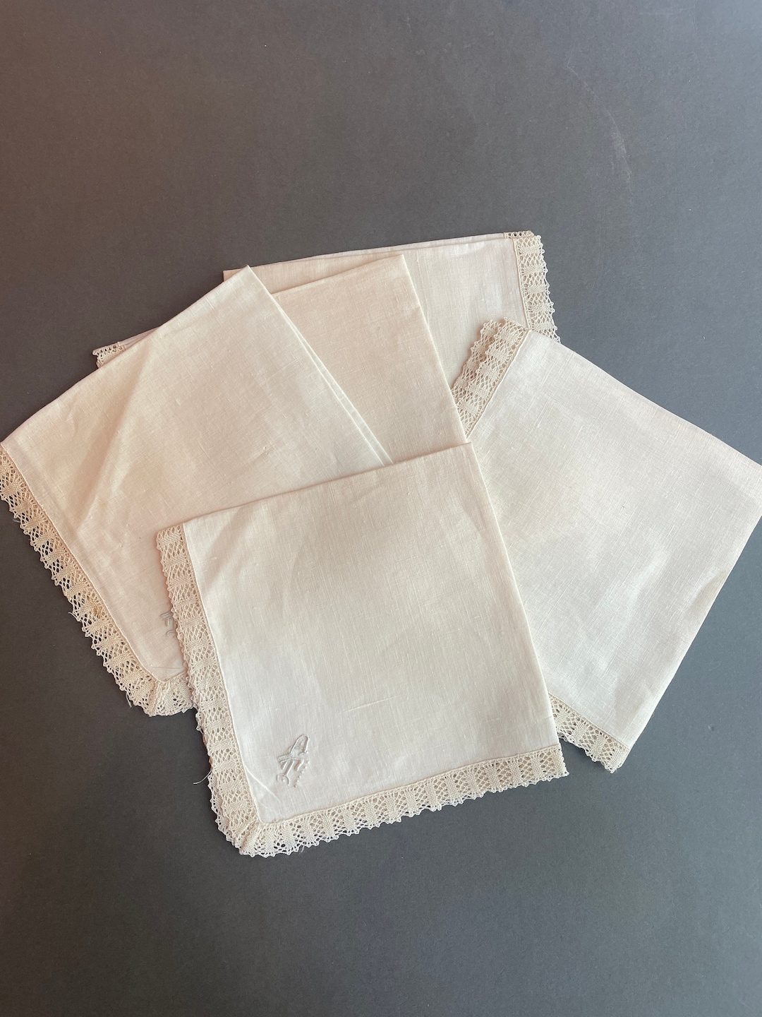 Antique Linen Handkerchief Early 20th Century. Fine Embroidered ...