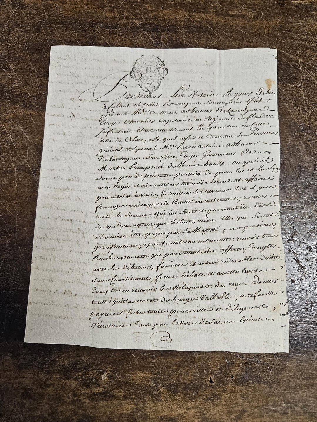 Antique French Handwritten Document From 1773. 2 Pages. 18th Century ...