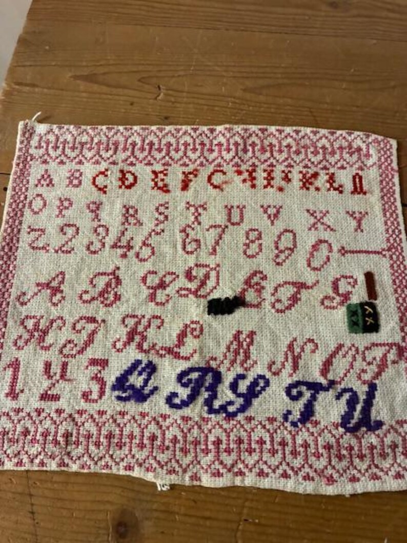 French Cross-stitch Sampler, Early 20th Century - Etsy