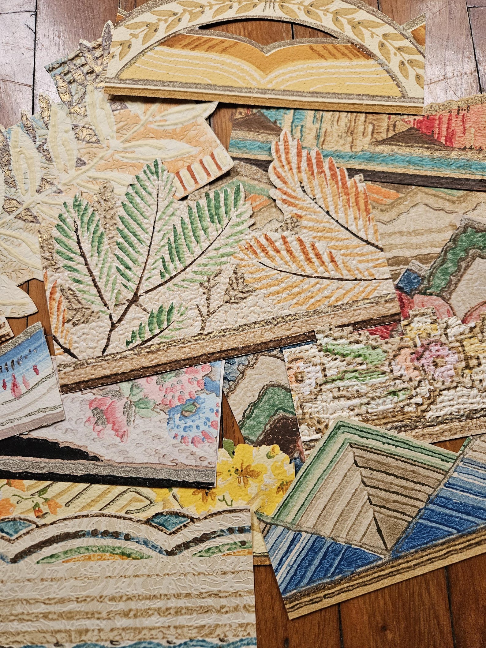1930s Embossed Paper Borders – Antique Decorative Trim for Craft ...