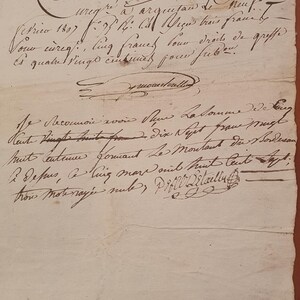 Antique French Notarial Document Handwritten in 1804, on Handmade ...