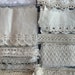 Antique Paper and Textile French Set. Fabric Pieces Pinned to a Book ...