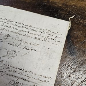 Antique French Handwritten Notarial Document From 1721. 4 Pages. Early ...