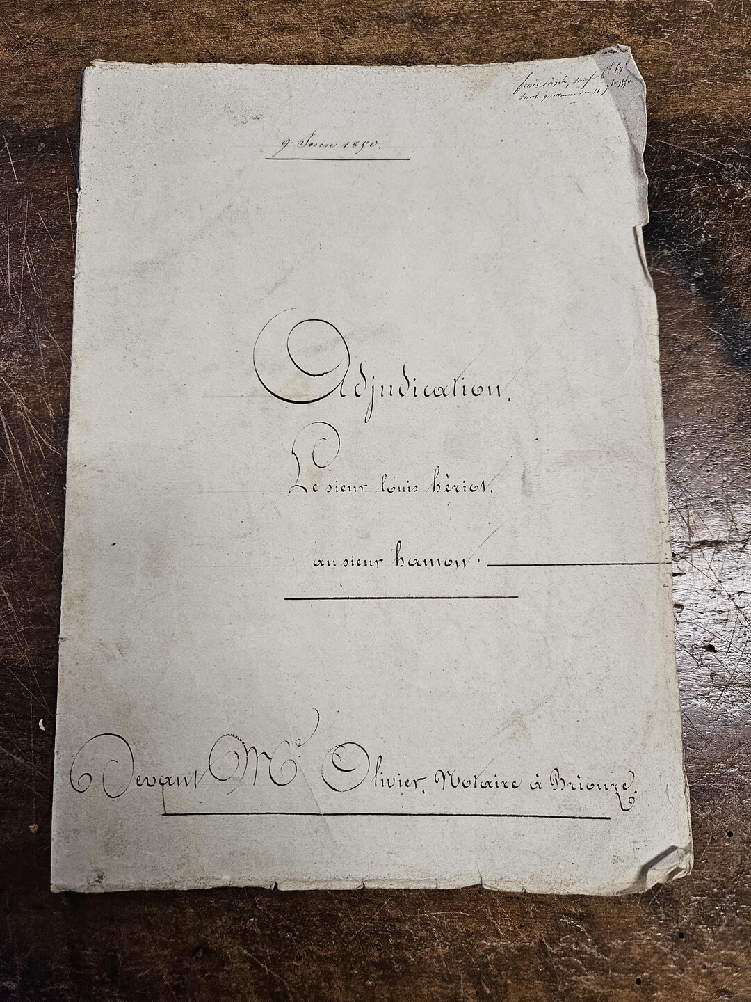 Antique French Handwritten Document From 1890. 11 Pages. 19th Century ...