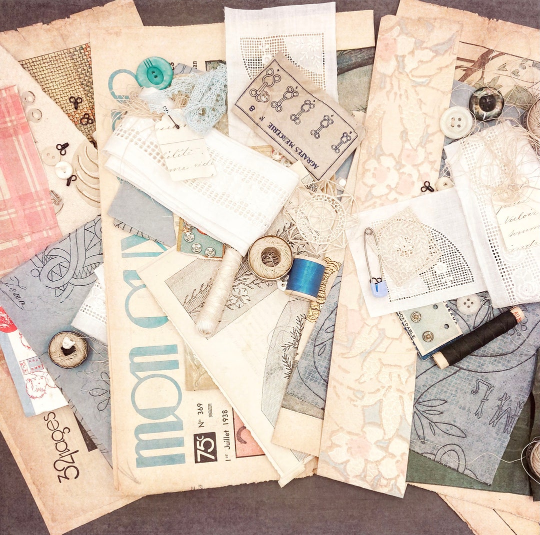 Sewing Journal Kit. Haberdashery Antique Products Set With Vintage ...