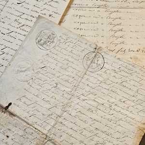 Vintage French Hand Written Documents. Pack of 10 Antique Papers From ...