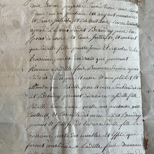 Antique French Handwritten Wedding Document From 1792. Late 18th ...