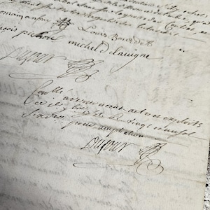 Antique French Notarial Document, 1721, Calligraphy, 4 Pages - Etsy